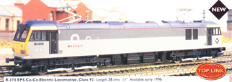 Hornby Railways Collector Guide Model Class 92 Co Co Electric Hornby Railways Collector Guide Model Class 92 Co Co Electric